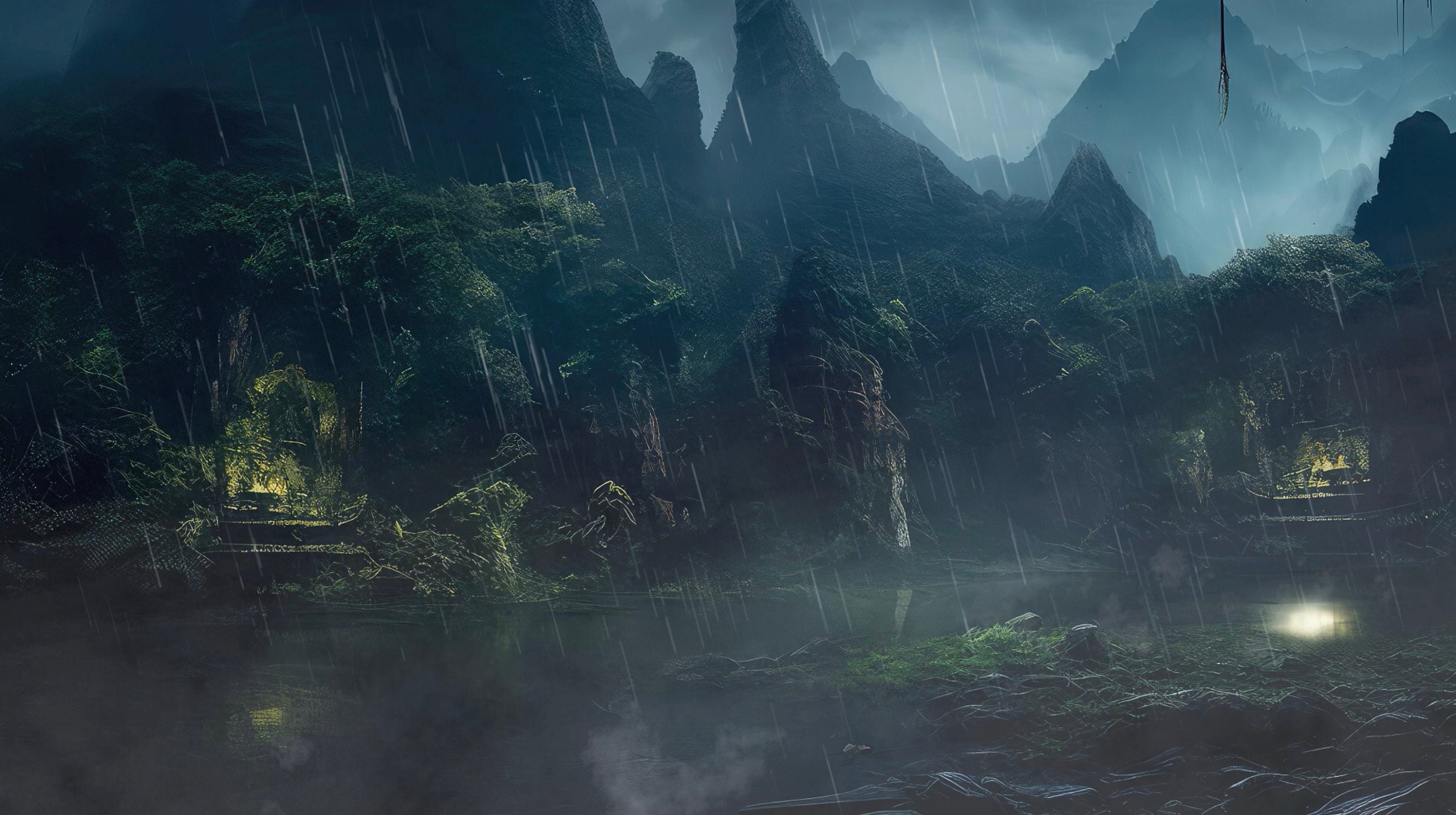 Vtuber Animated Background Jungle Twitch Overlay Package Twitch Screens ...