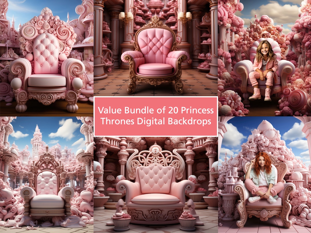 Value Background Bundle Princess Throne Digital Backdrop Photoshop ...