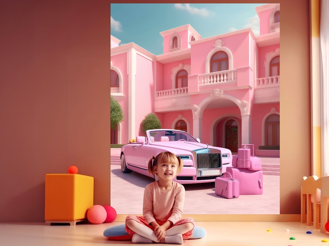 8x10 Ft Barbie Dollhouse Wallpaper Backdrop Studio 8x10 Barbie Poster ...