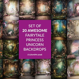 Value Digital Background Bundle Fairy Tale Backdrop Princess Castle ...