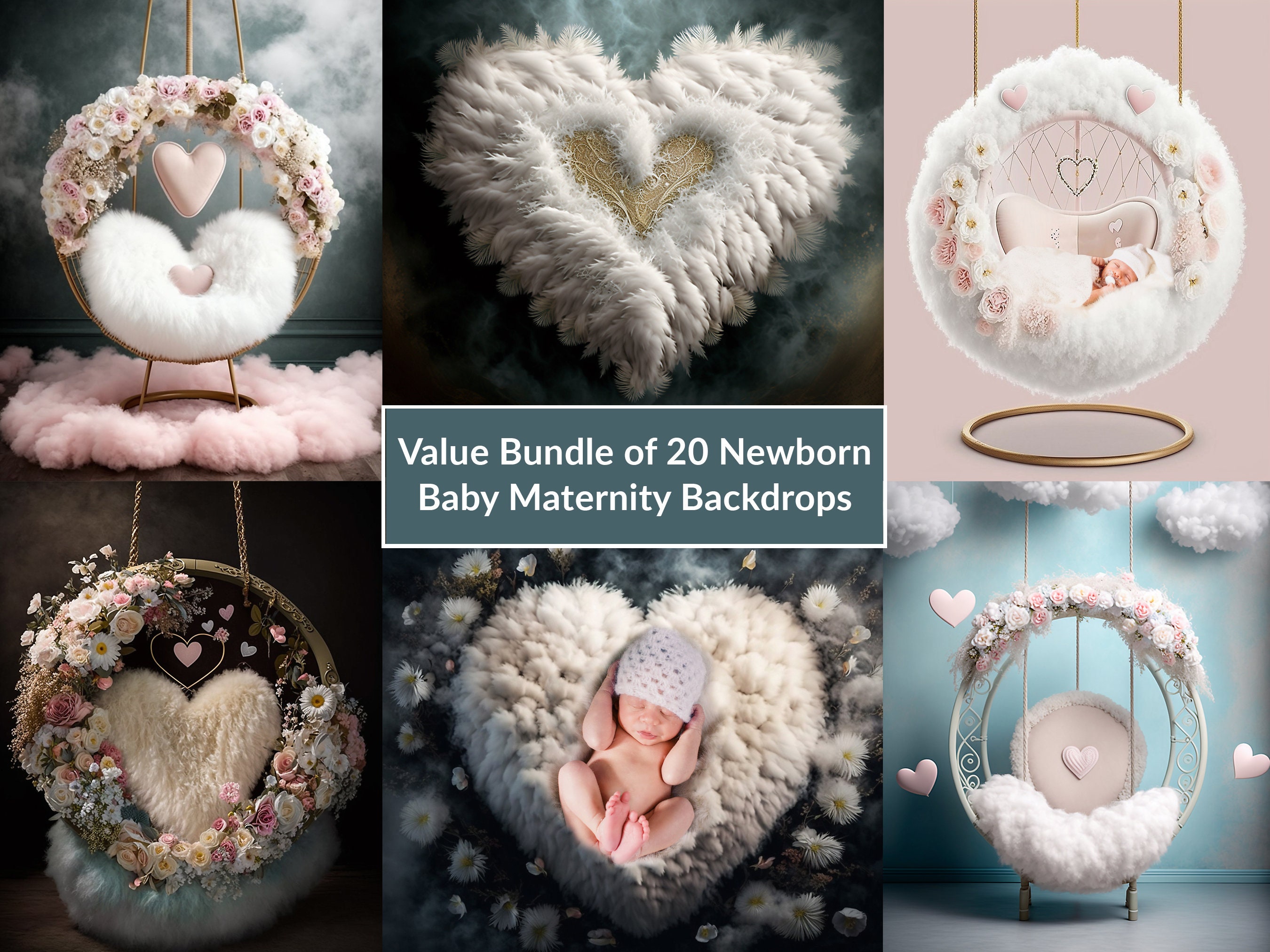 Value Bundle of 20 Newborn Baby Backdrop Toddler Composite - Etsy