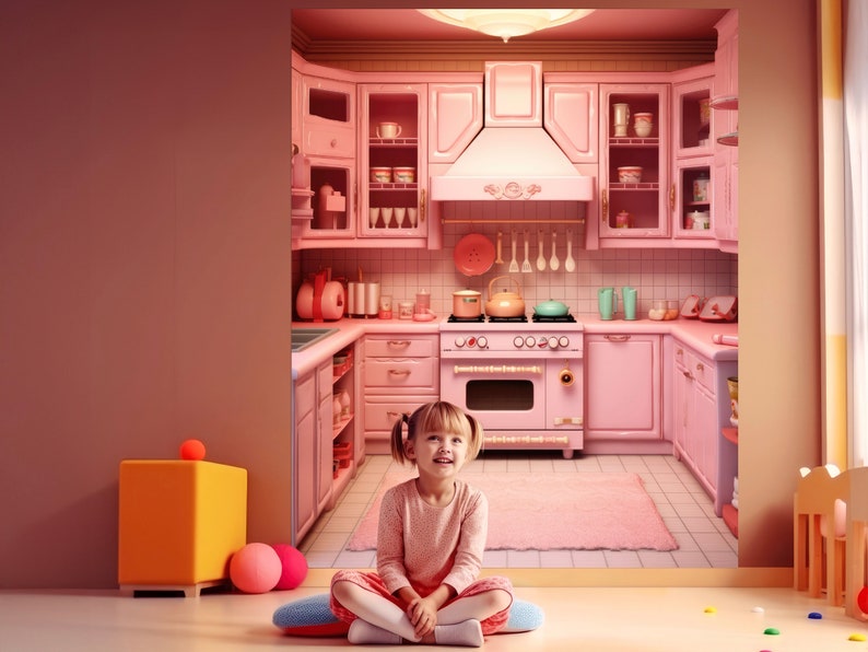 8x10 Ft Barbie Dollhouse Wallpaper Backdrop Studio 8x10 Barbie Poster ...