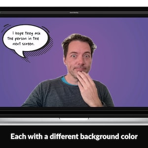 Set of 10 Zoom Backgrounds Streamer Backdrop Funny Speech Bubble Video ...