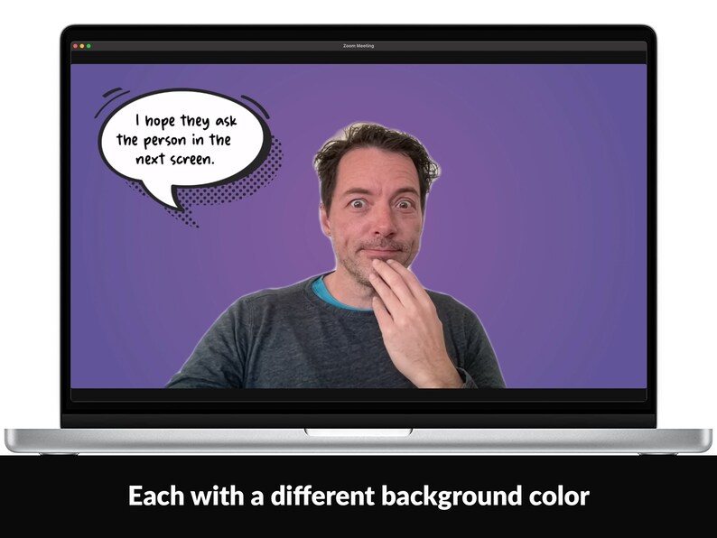 Set of 10 Zoom Backgrounds Streamer Backdrop Funny Speech Bubble Video ...