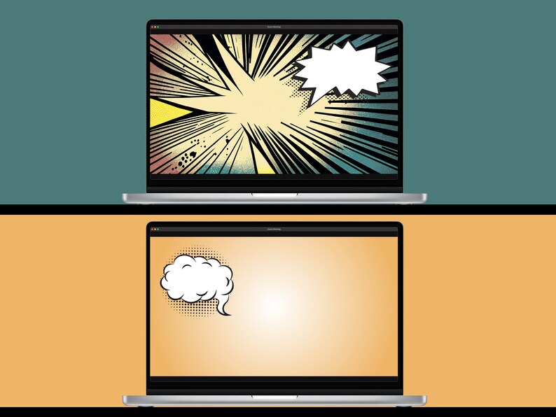 Set of 10 Zoom Backgrounds Streamer Backdrop Empty Speech - Etsy