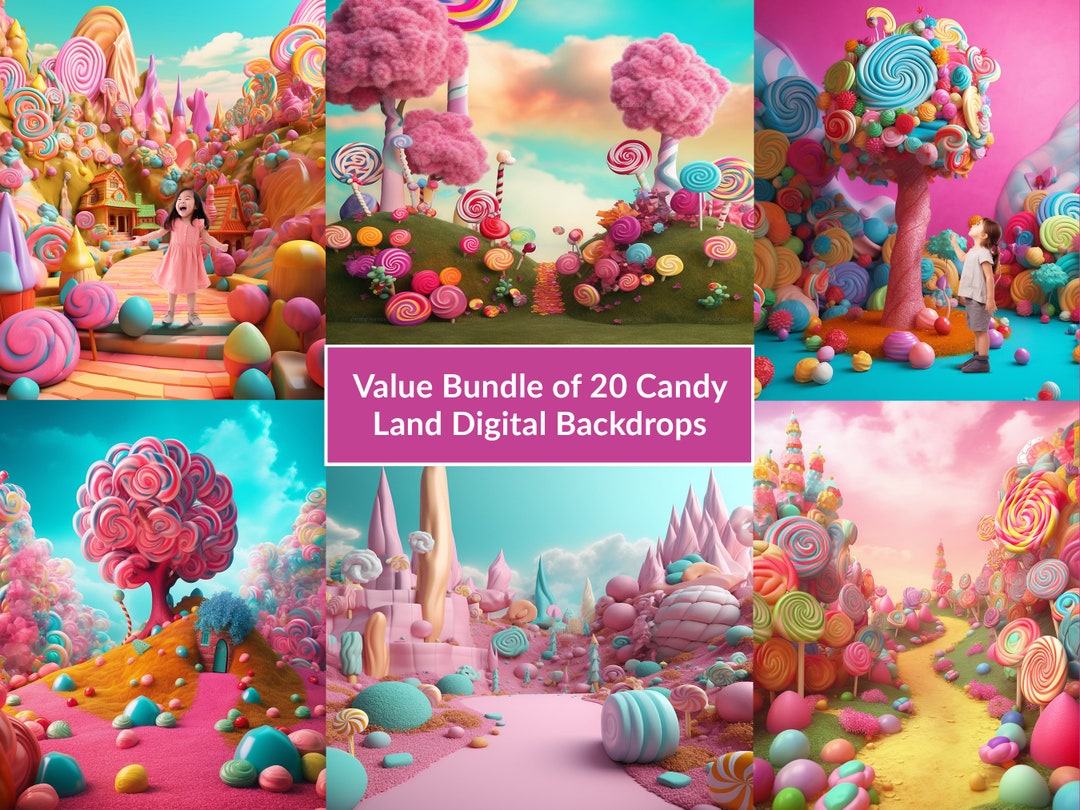 Value Background Bundle Candy Land Backdrop Princess Castle Backdrop ...