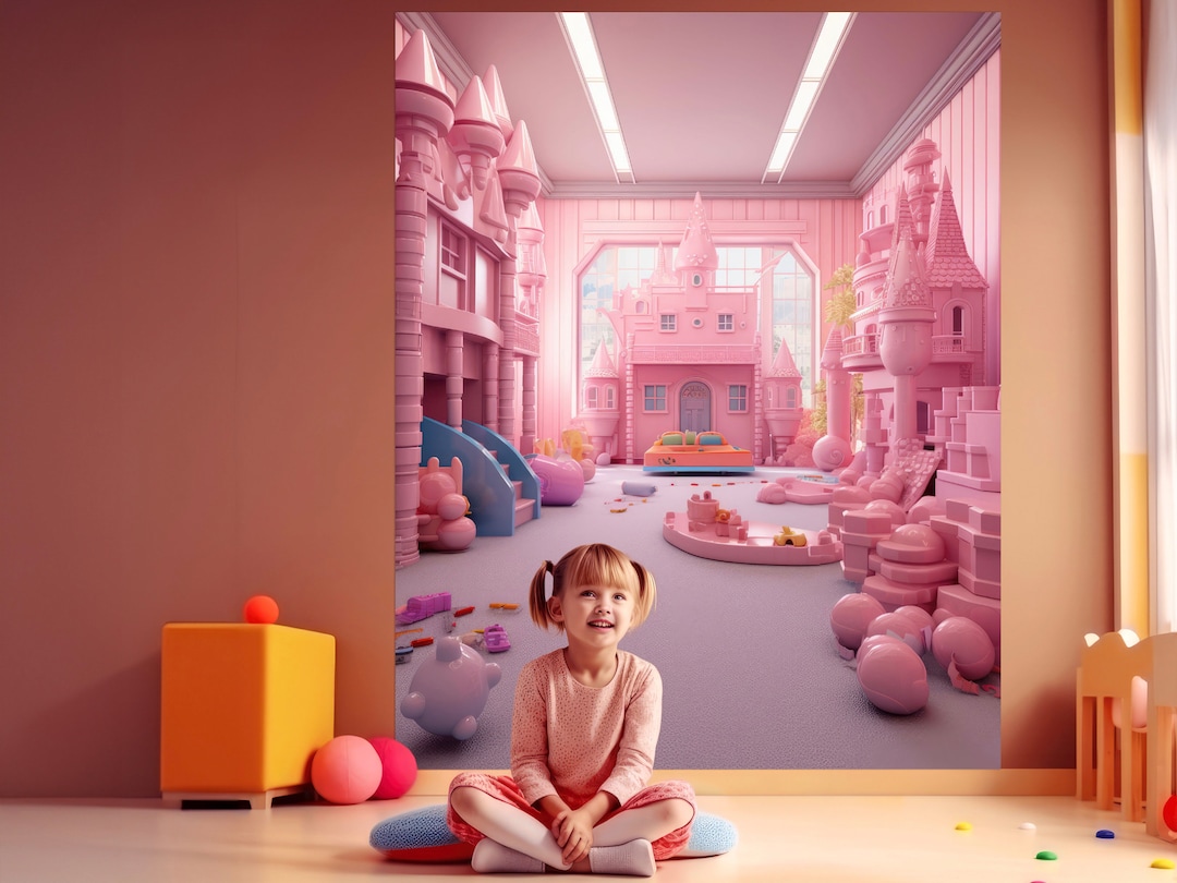 8x10 Ft Barbie Dollhouse Wallpaper Backdrop Studio 8x10 Barbie Poster ...