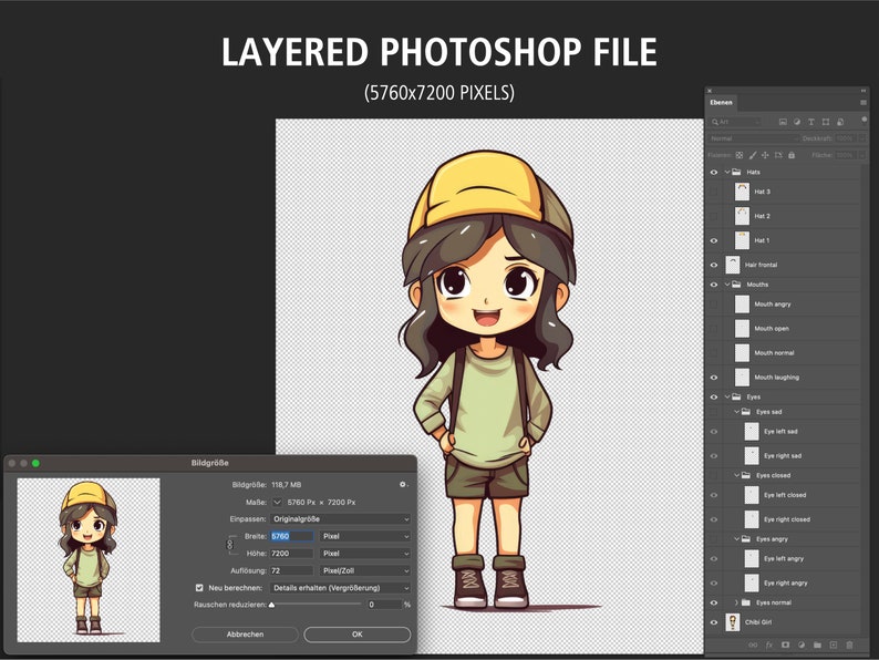 Pngtuber Model Vtuber Commission 2D Cute Chibi Girl Kawaii PNG Animated ...
