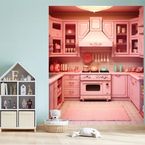 8x10 Ft Barbie Dollhouse Wallpaper Backdrop Studio 8x10 Barbie Poster ...