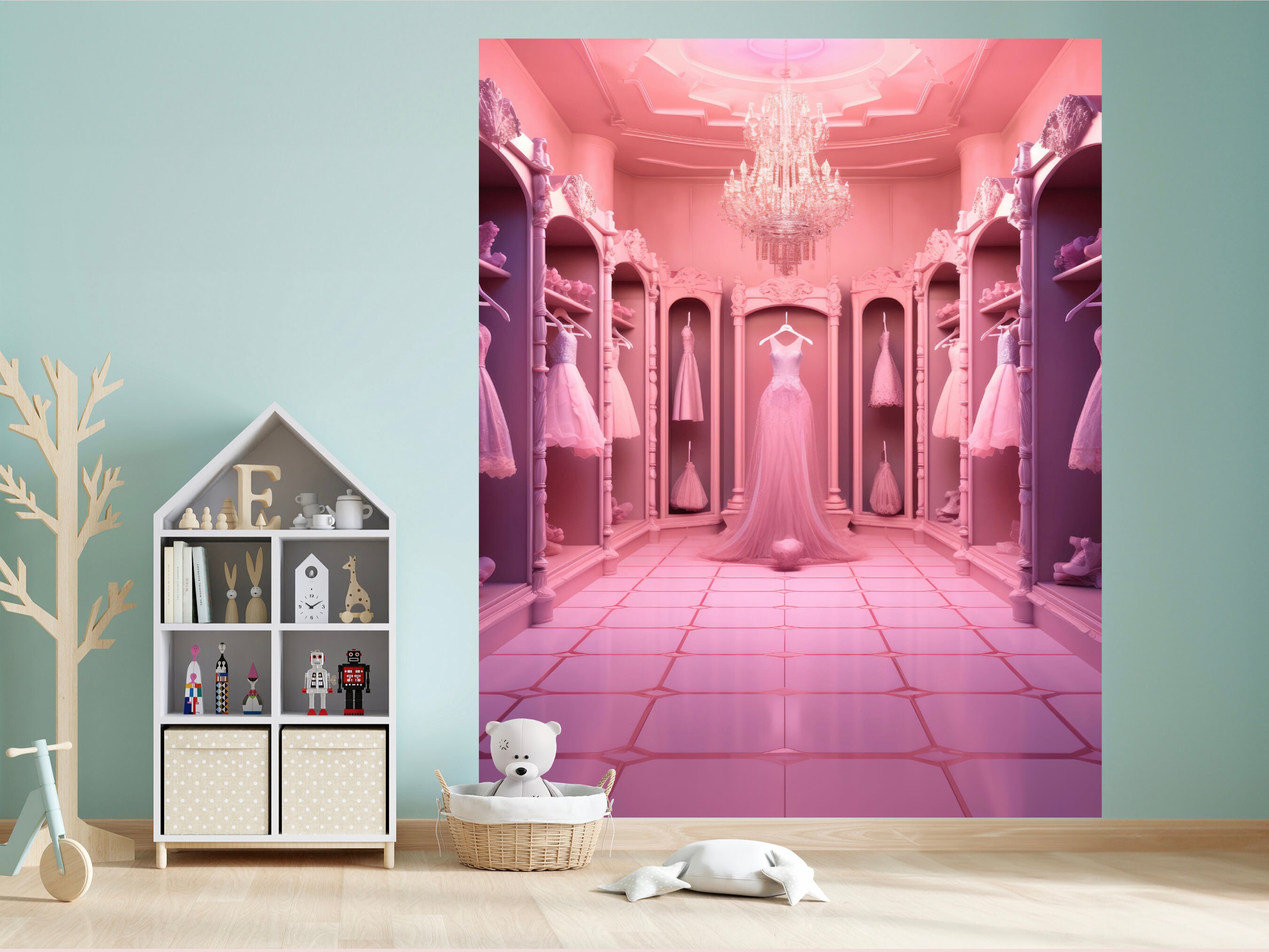 8x10 Ft Barbie Dollhouse Wallpaper Backdrop Studio 8x10 Barbie Poster ...