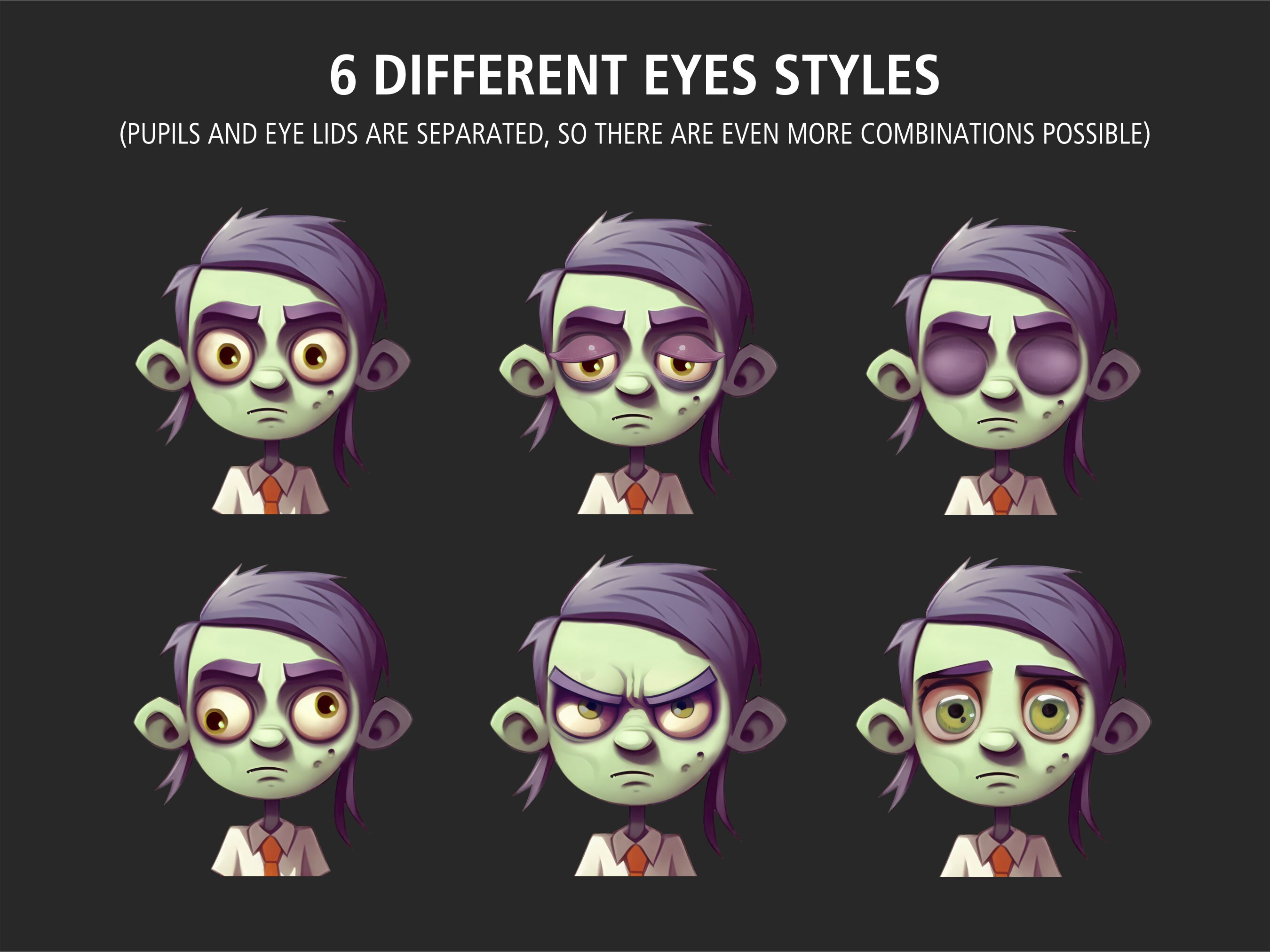 Pngtuber Model Vtuber Commission 2D Cute Zombie Boy Kawaii PNG Animated ...
