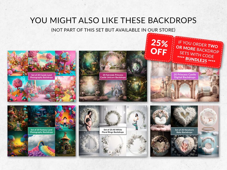 Value Bundle of 20 Iconic Fairy Tale Backdrop Princess - Etsy