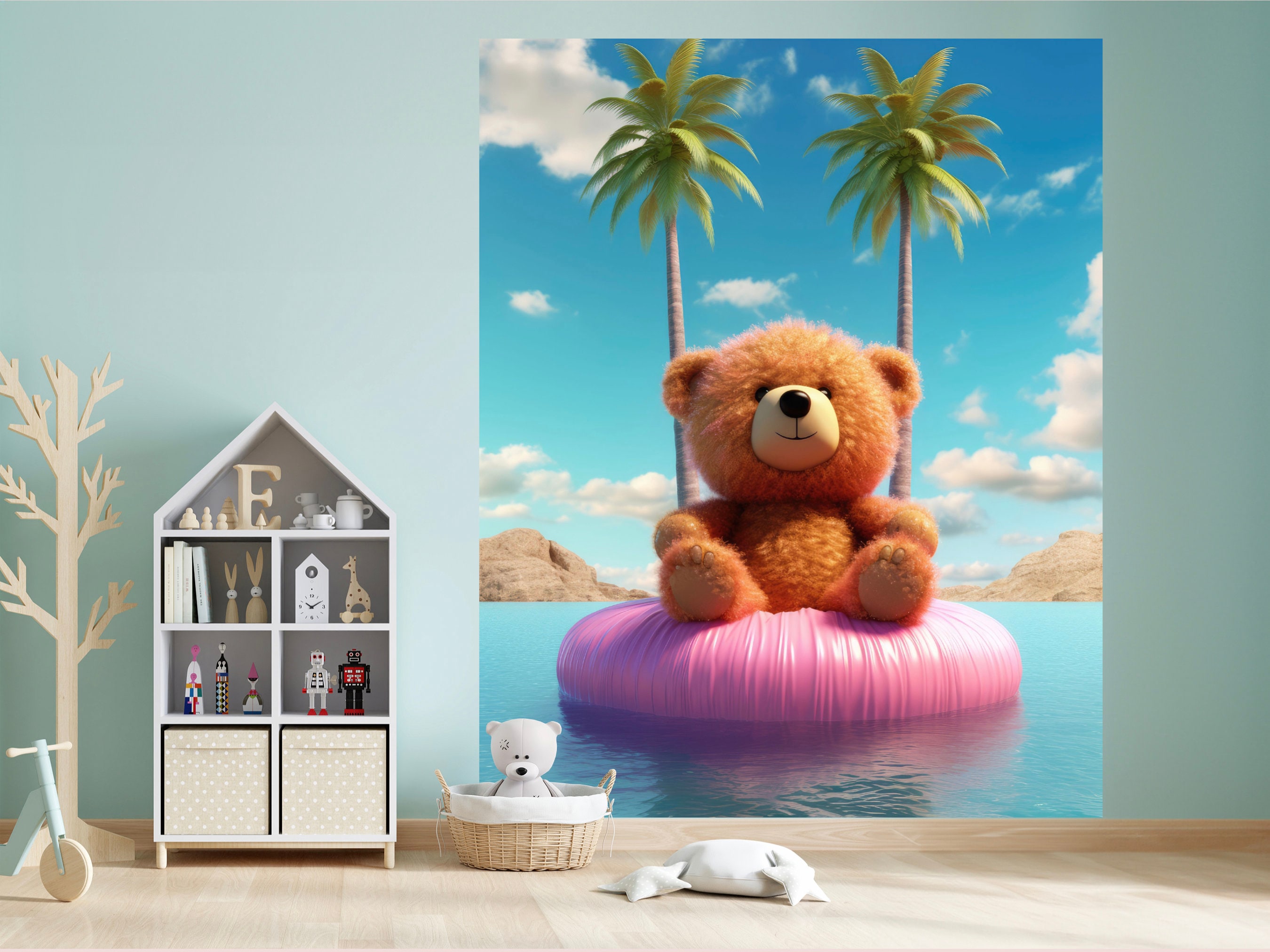 8x10 Ft Giant Teddy Bear Wallpaper Backdrop Studio 8x10 Teddy Wall ...