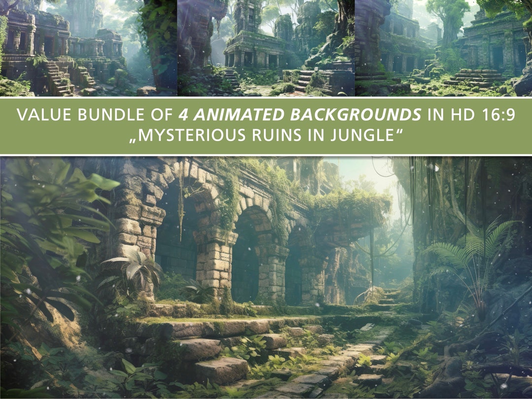 Vtuber Animated Background Jungle Twitch Overlay Package Twitch Screens ...