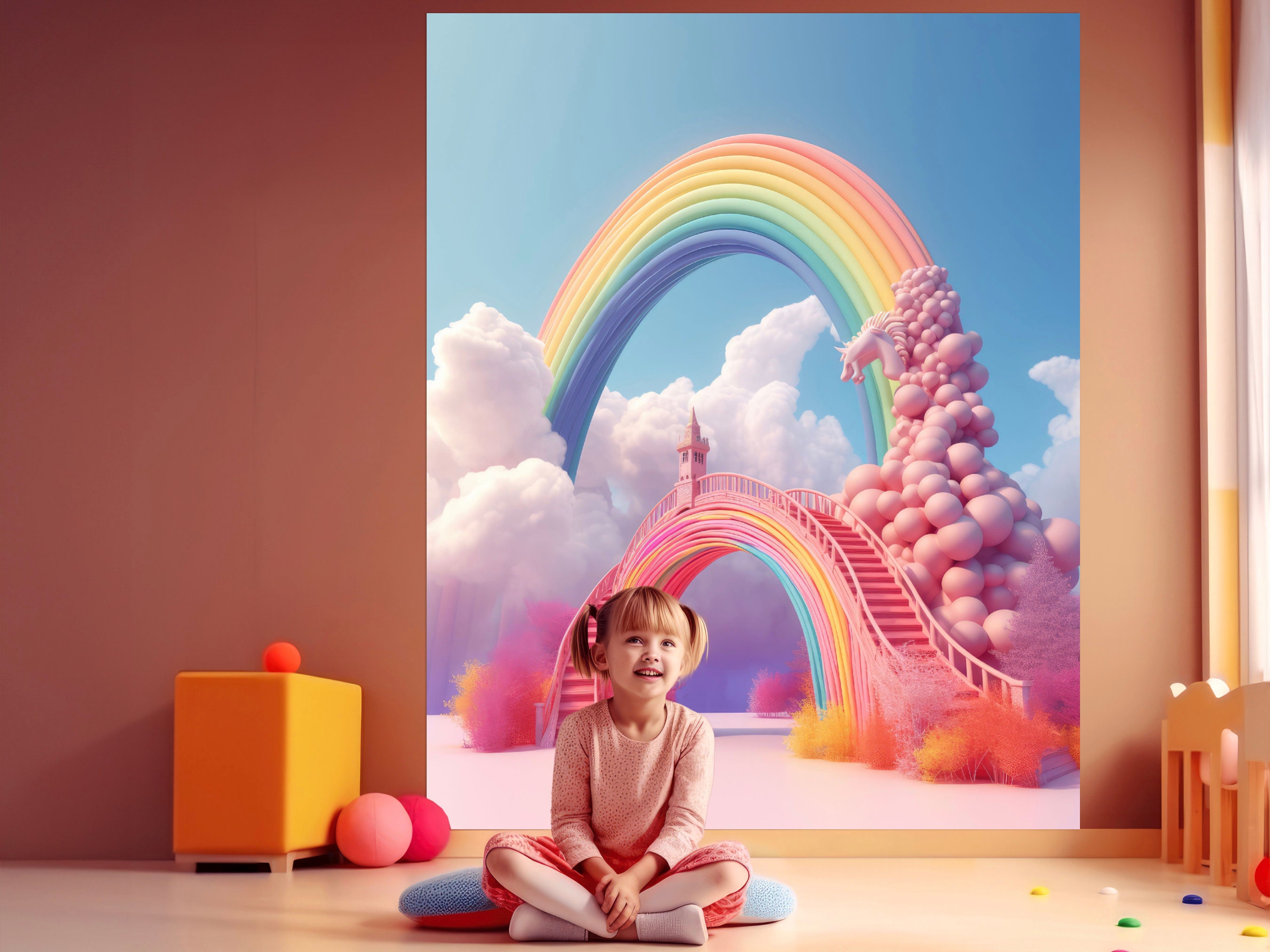 8x10 Ft Unicorn Wallpaper Backdrop Studio 8x10 Unicorn Wall Paper ...