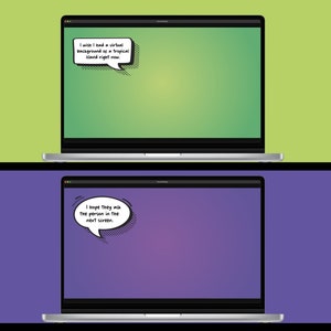 Set of 10 Zoom Backgrounds Streamer Backdrop Funny Speech Bubble Video ...