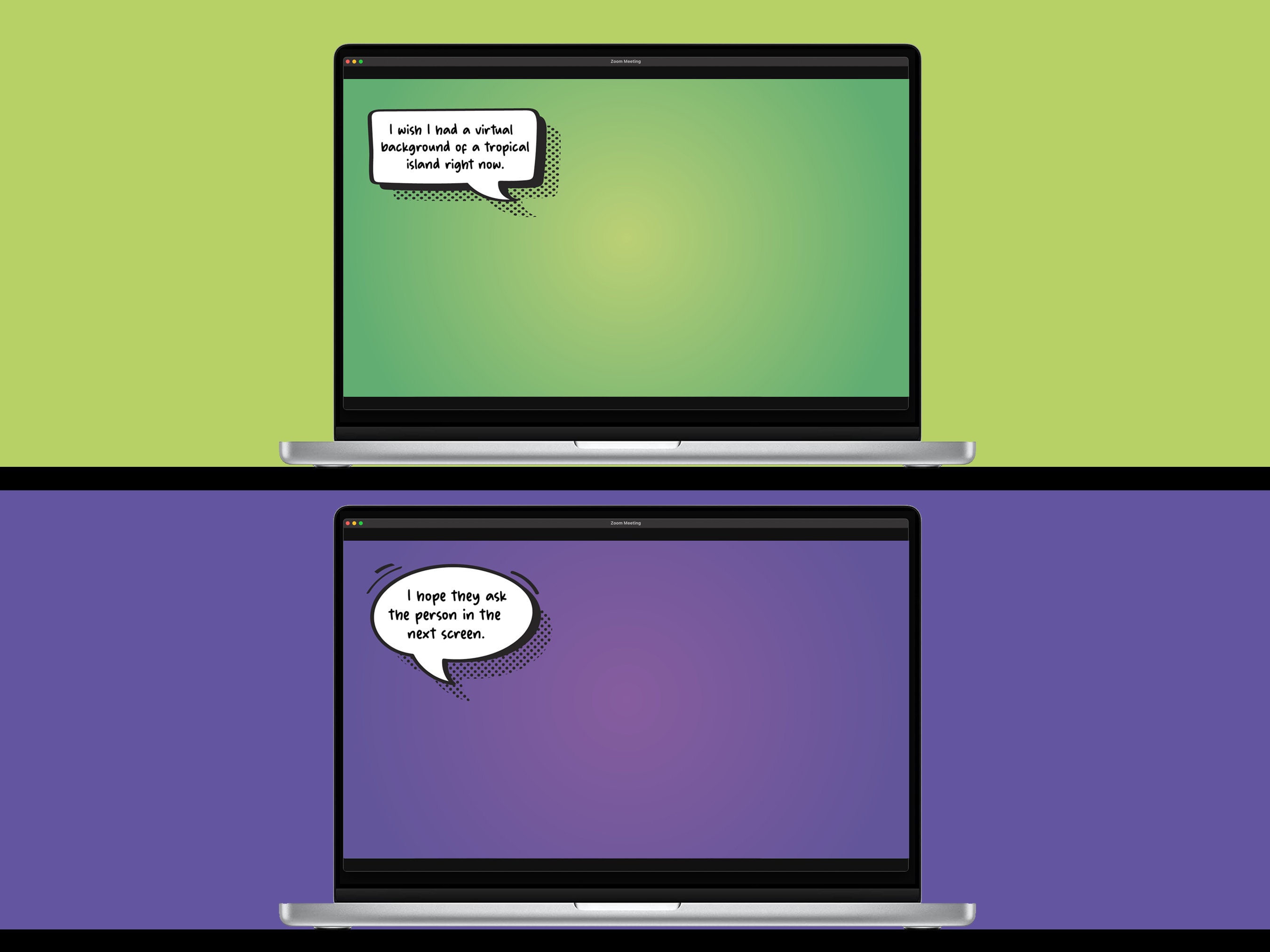 Set of 10 Zoom Backgrounds Streamer Backdrop Funny Speech Bubble Video ...