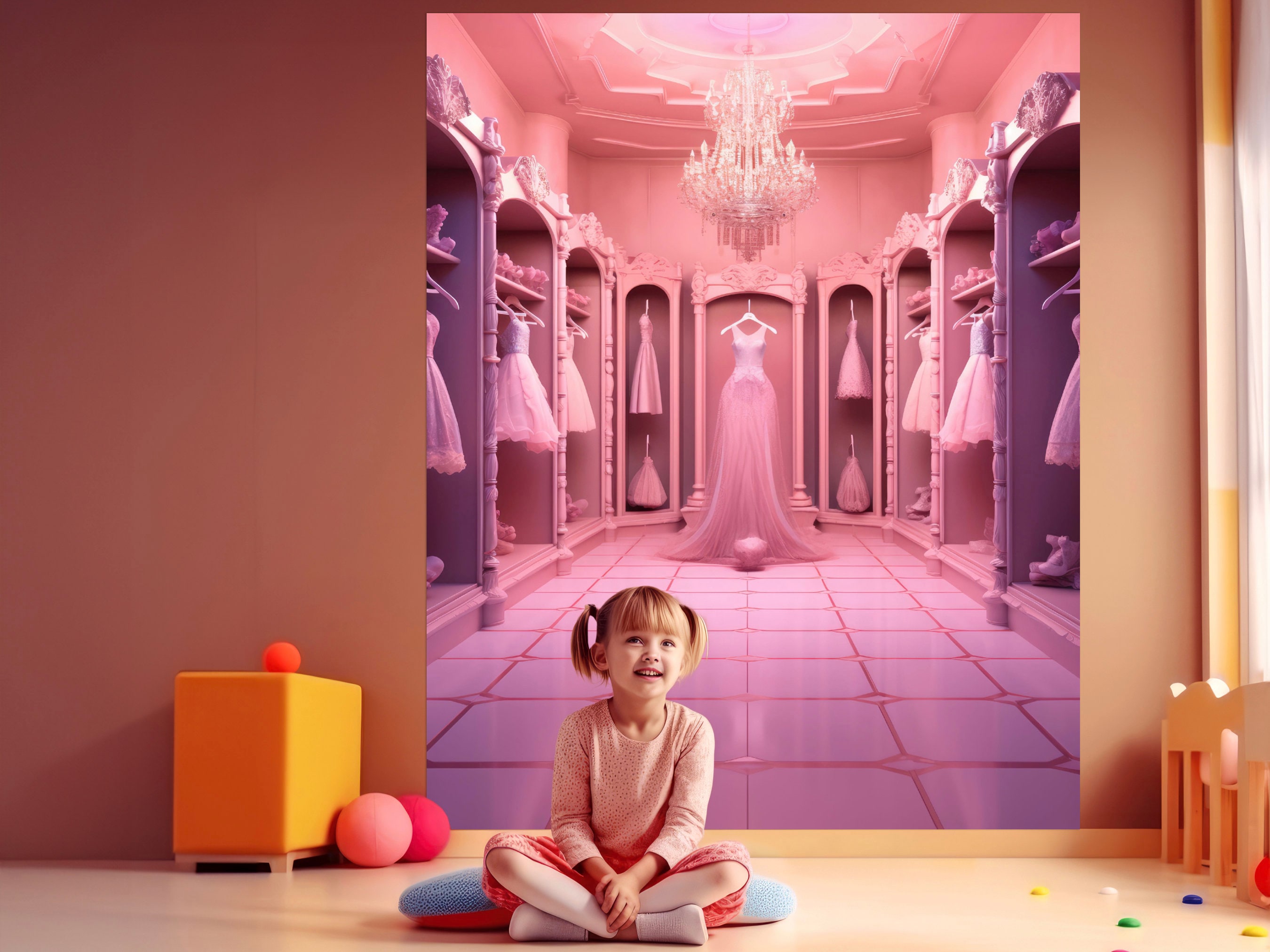 8x10 Ft Barbie Dollhouse Wallpaper Backdrop Studio 8x10 Barbie Poster ...