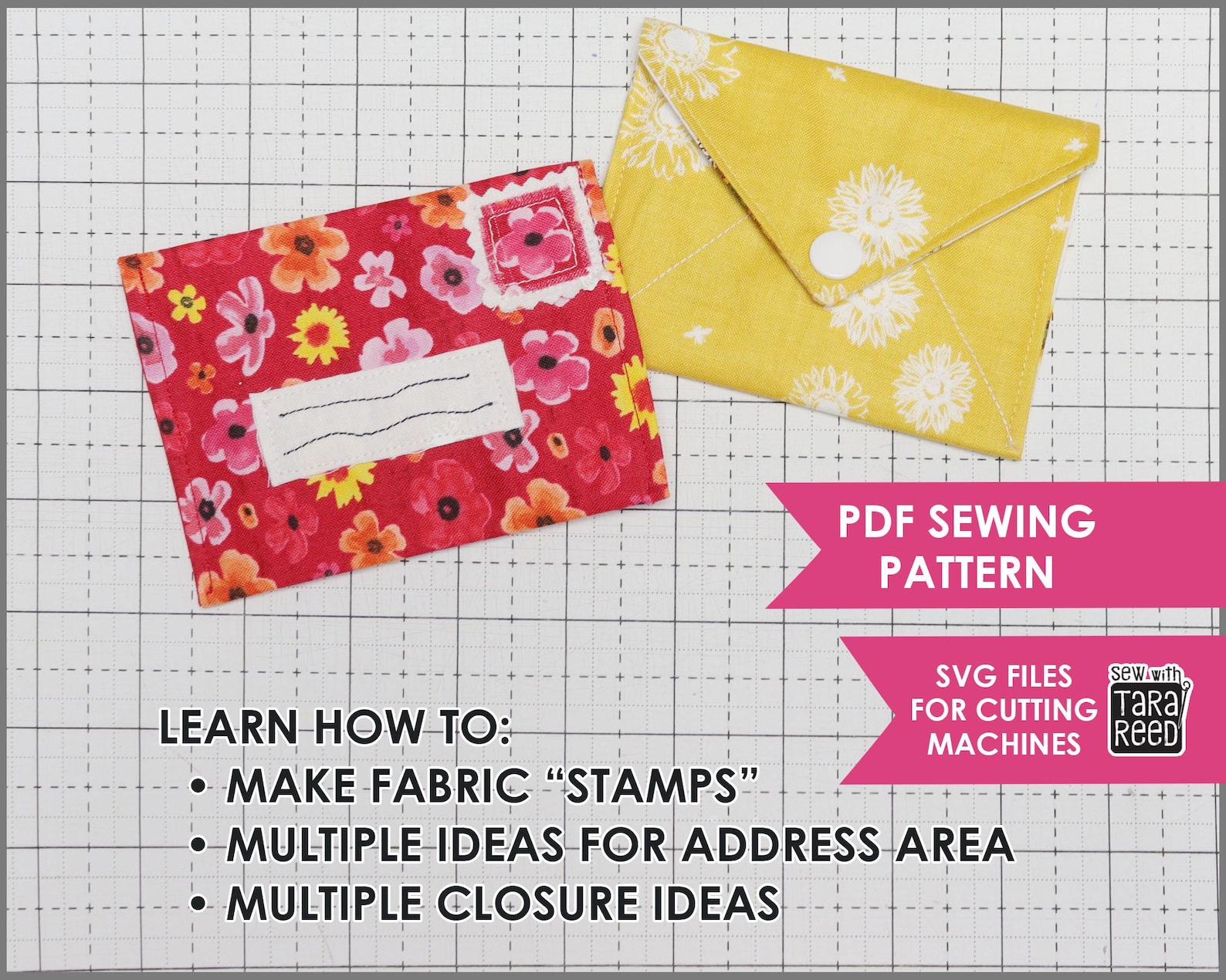 Fabric Envelope Sewing Pattern With SVG Cut File (instant Download PDF ...