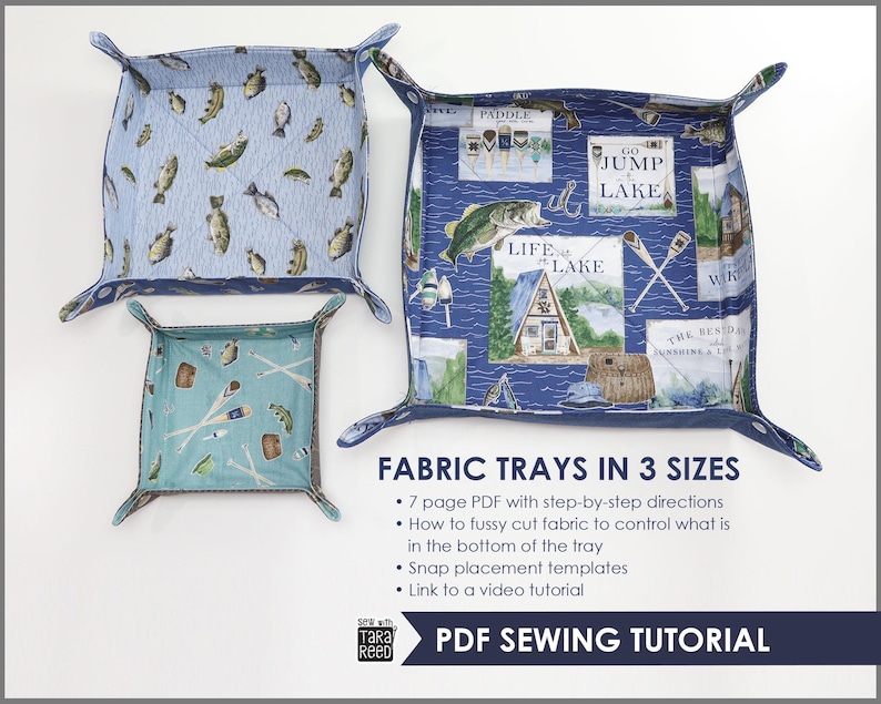 Fabric Tray PDF Sewing Pattern for Beginners - Instant Download - Etsy