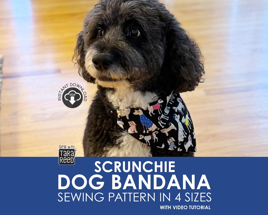 Scrunchie Dog Bandana Pattern in 4 Sizes (instant Download) - Etsy