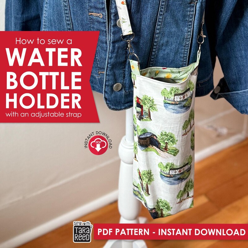 Water Bottle Bag Custom Fabric - Etsy