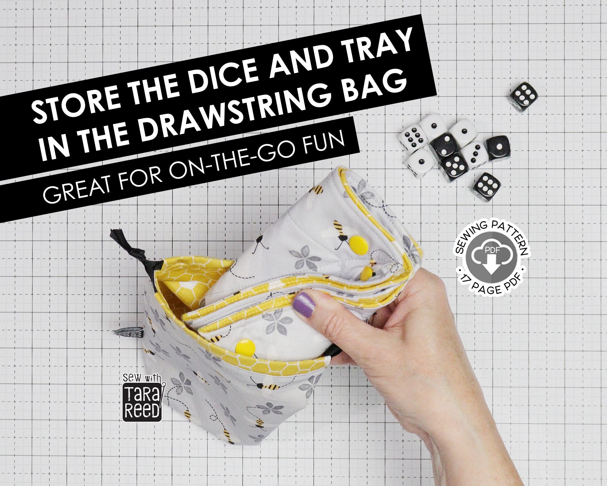 Dice Tray Sewing Pattern With Drawstring Bag (instant Download) - Etsy UK