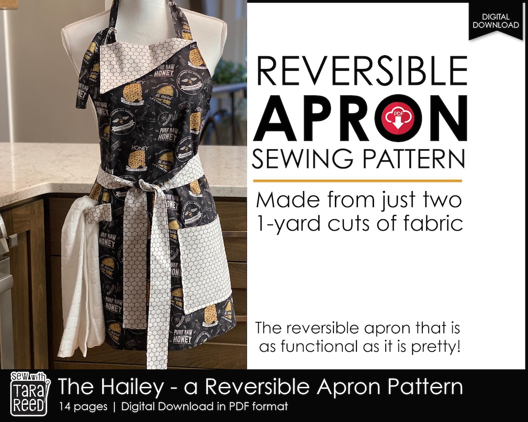 Reversible Apron Pattern - 2 Yard Sewing Project - Instant Download - Etsy