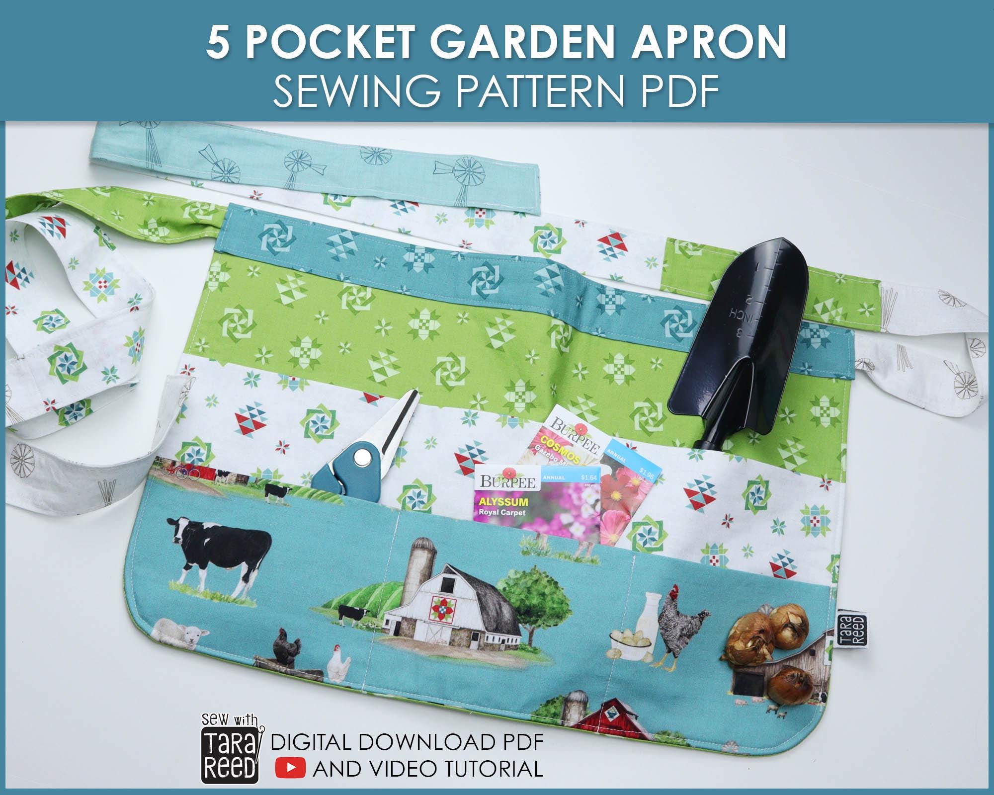 5 Pocket Garden Apron Pattern (digital Download) - Etsy
