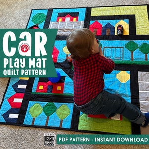 Interactive Quilt Pattern for Kids - Vroom and Zoom Car Play Mat ...