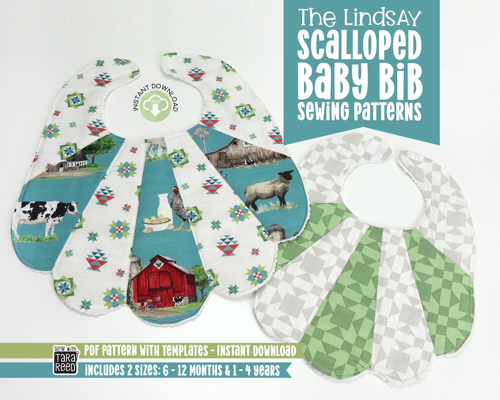 Baby Bib Pattern in 2 Sizes With SVG Cut Files (instant Download) - Etsy
