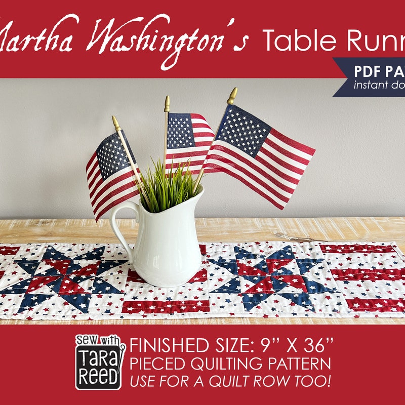 Patriotic Table Runner - Etsy