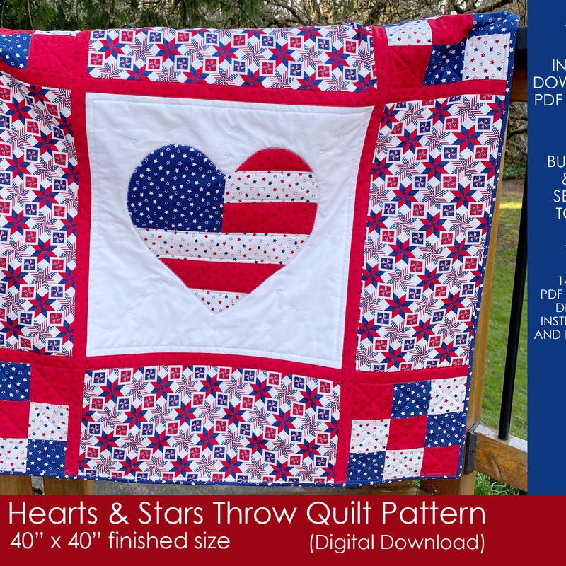 Heart Quilt Pattern - Etsy
