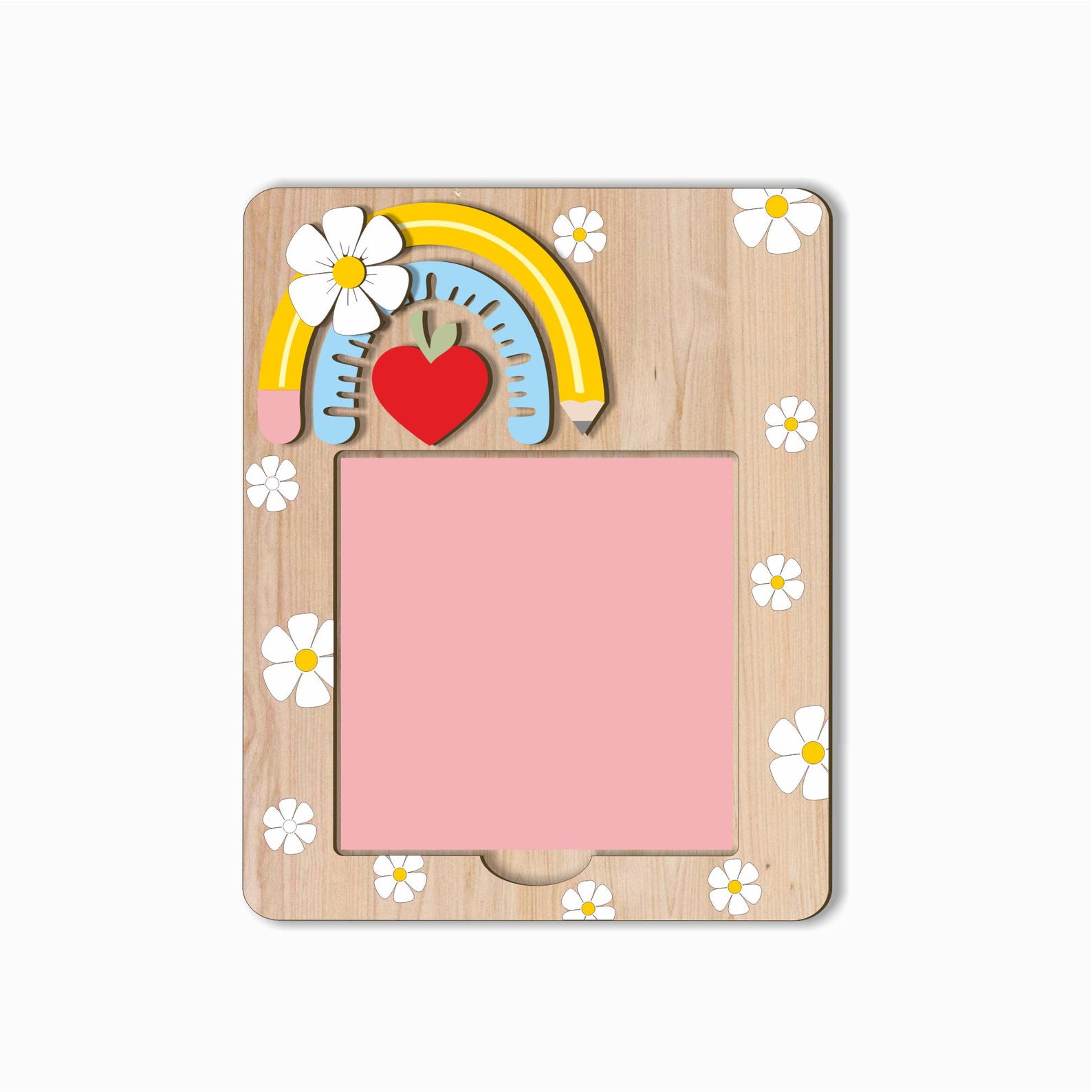 Teacher Sticky Note Holder SVG Bundle, Back to School Laser Cut File ...