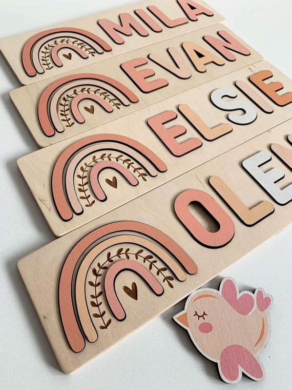 Personalized Baby Name Puzzle Rainbow Baby Gift Custom | Etsy