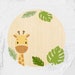 Giraffe Baby Name Sign SVG, Jungle Animals Round Nursery Name Sign ...
