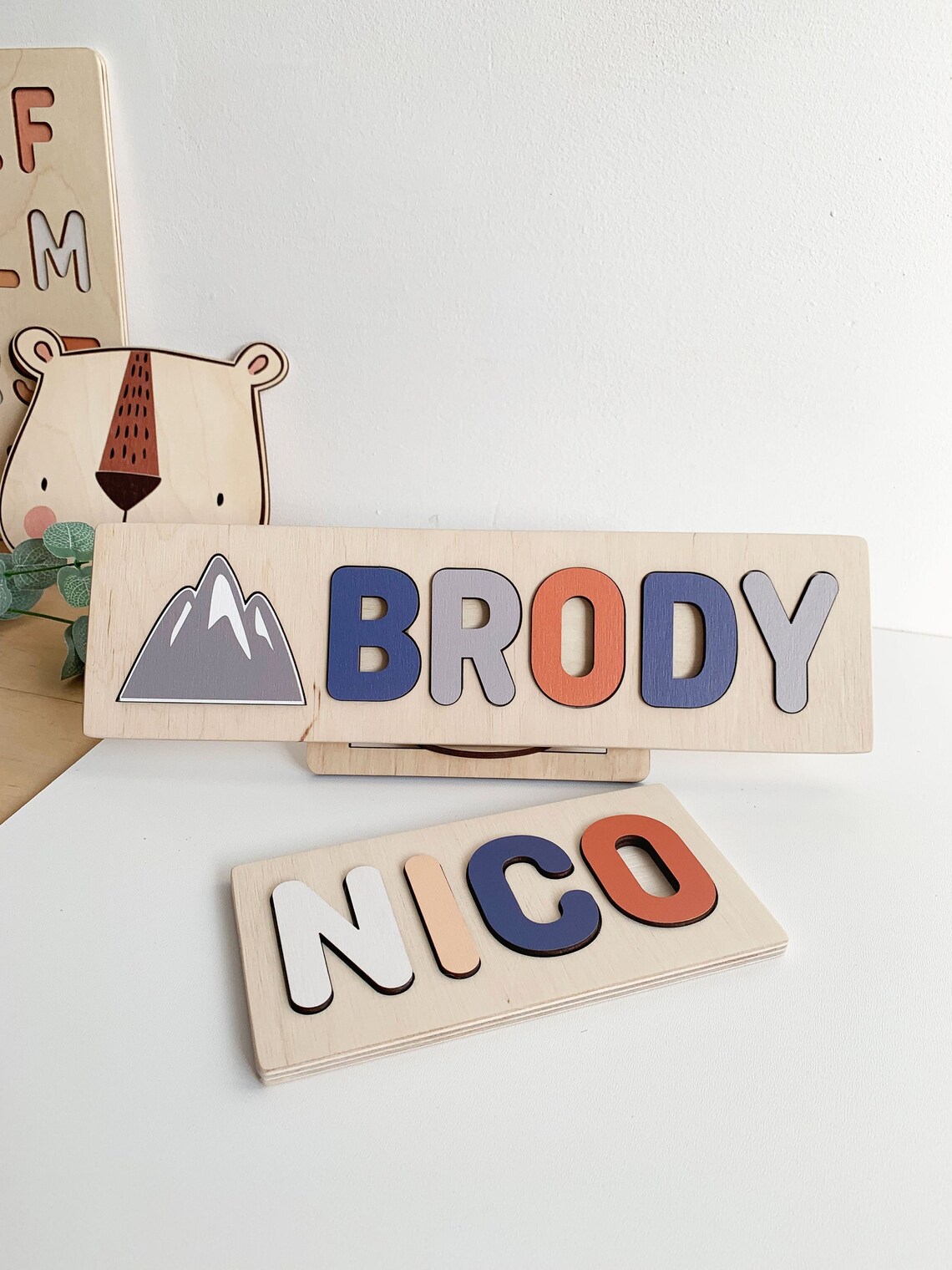 Pastel Pink Baby Name Puzzle for Girl First Birthday Girl - Etsy