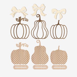 Coquette Pumpkin SVG Bundle, Standing Fall Pumpkins With Bows, Pastel ...