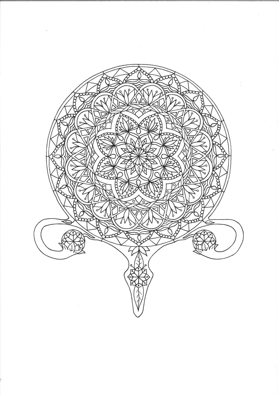 Uterus Mandala Pregnancy Colouring Page - Etsy