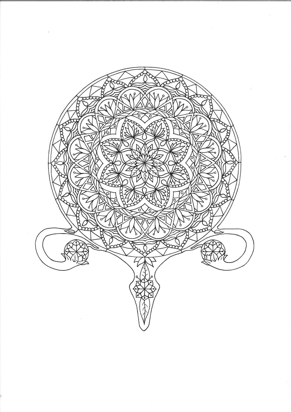 Uterus Mandala Pregnancy Colouring Page - Etsy