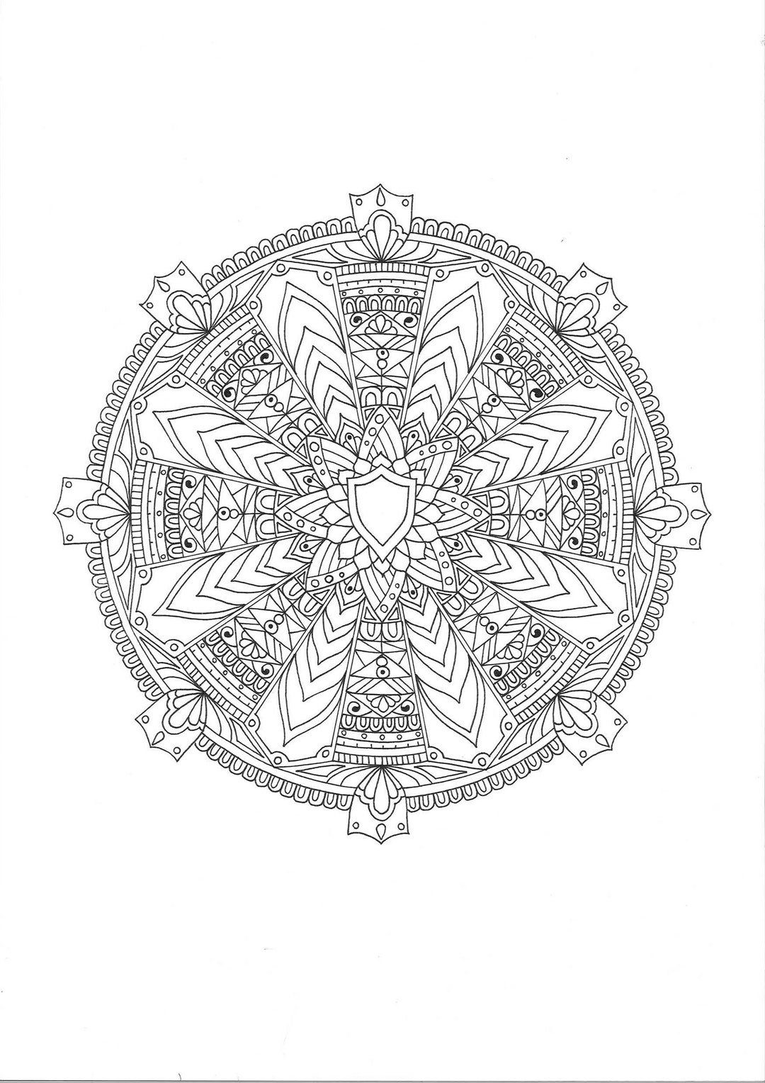 The Protector Mandala Colouring Page for the Daddies or Any Other Birth ...