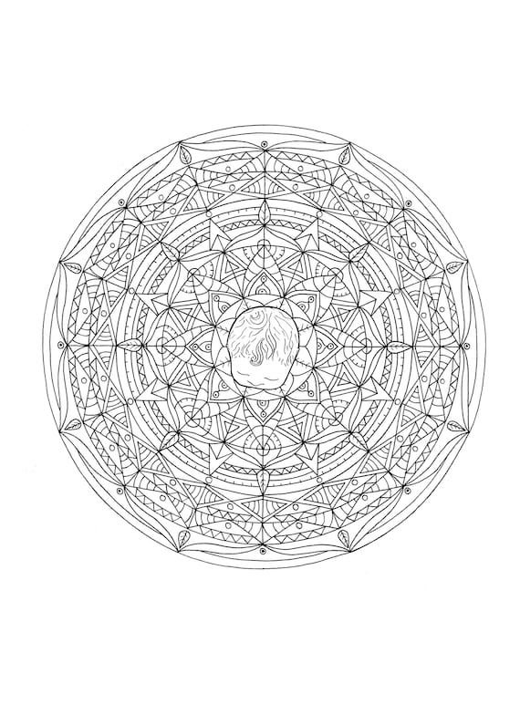 Birth Mandala Colouring Page | Etsy