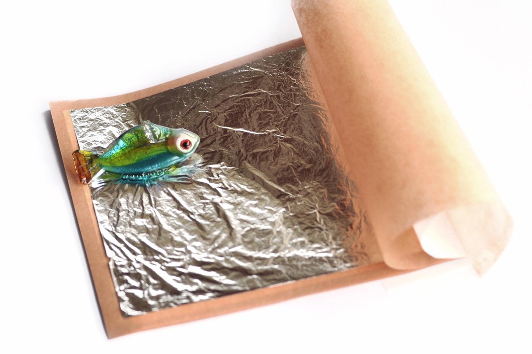 Pure 999 Silver Leaf Sheets 25 Leaves - 3.75" X 3.75" - 95 X 95 Mm ...