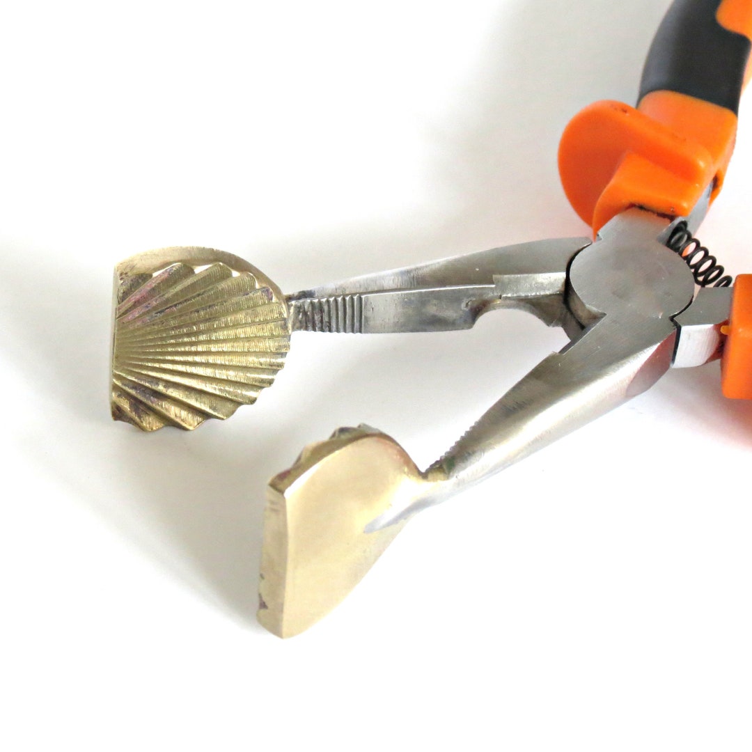 Lampwork Tool - Ribbed Brass Mashers / Fin / Butterfly Wings / Shell ...