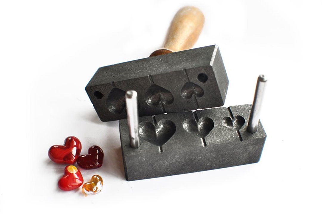 Lampwork Tool - Graphite Press for Heart Shaped Lampwork Beads Making ...