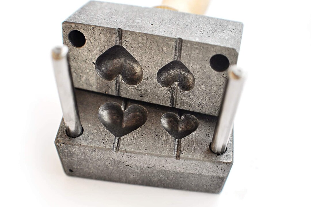 Graphite Press for Heart Shaped Lampwork Beads Making, 2 Sizes ...