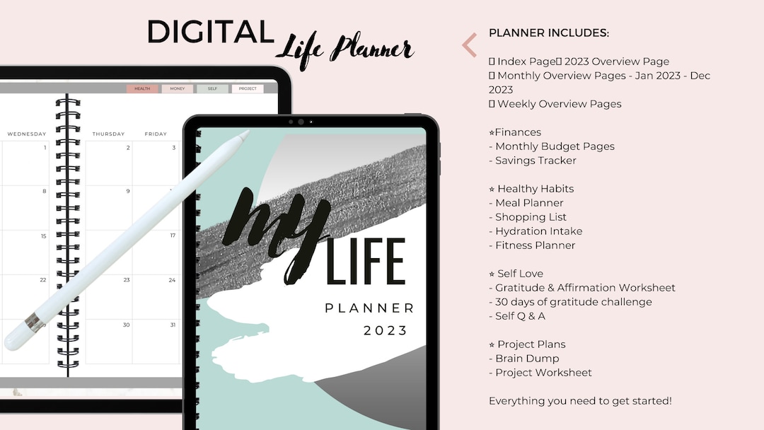 Digital Life Planner Includes Budget/paycheck Sheets, Calender, Fitness ...