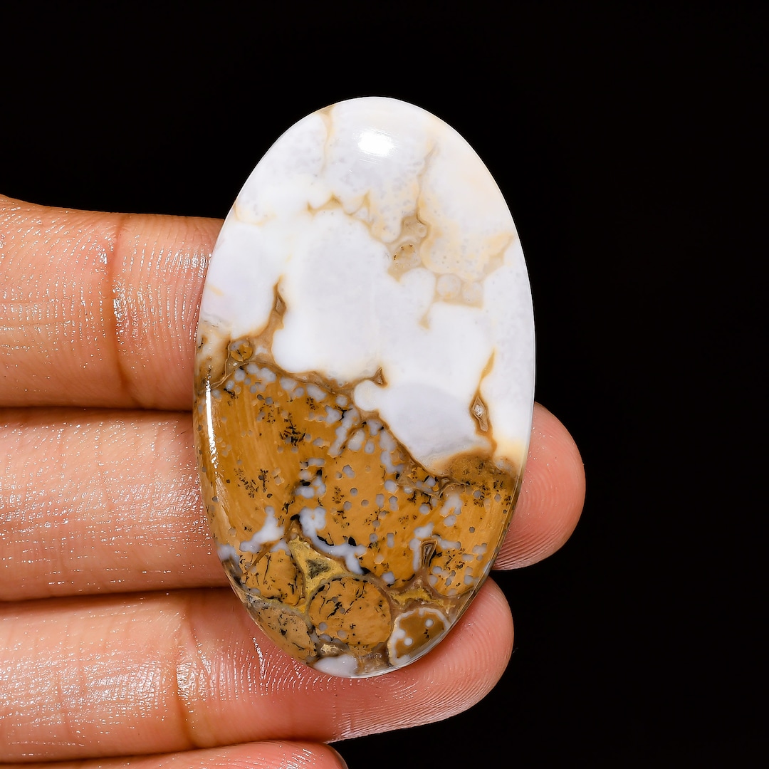 Polka Dot Agate Gemstone, 100% Natural Polka Dot Agate Oval Shape ...