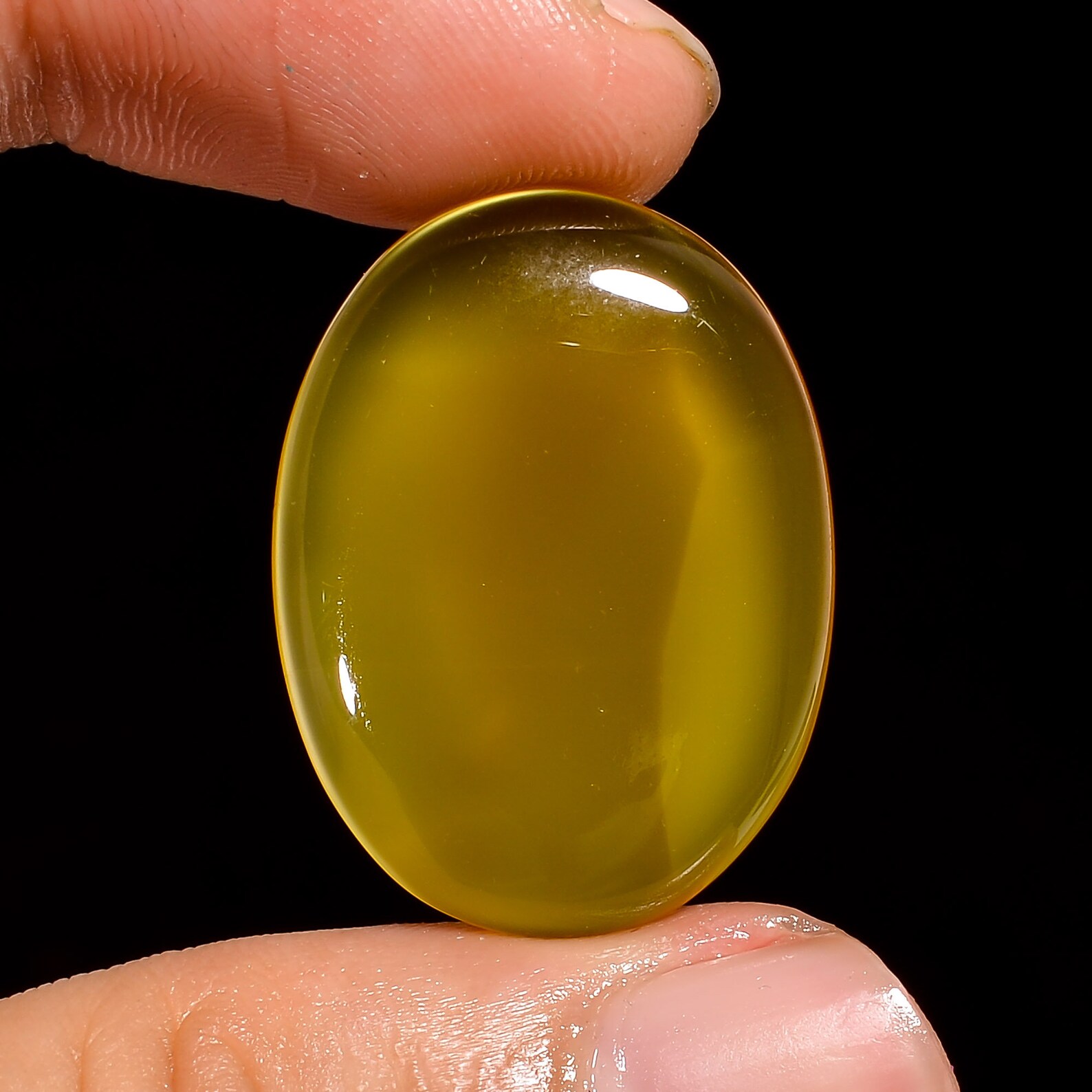 Outstanding Yellow Chalcedony Oval Shape Cabochon Loose | Etsy