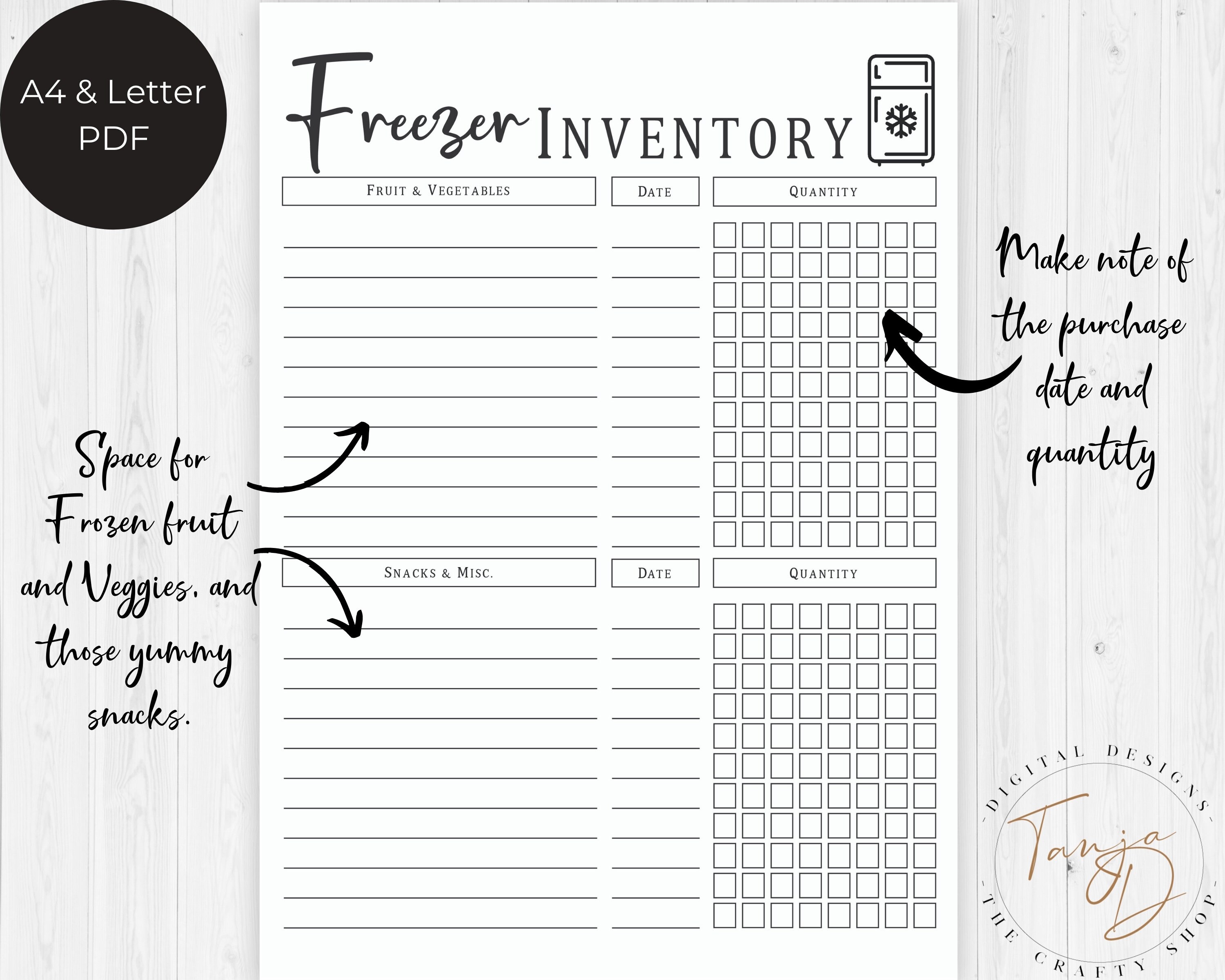 Kitchen Inventory Printable Fillable PDF Pantry Inventory - Etsy